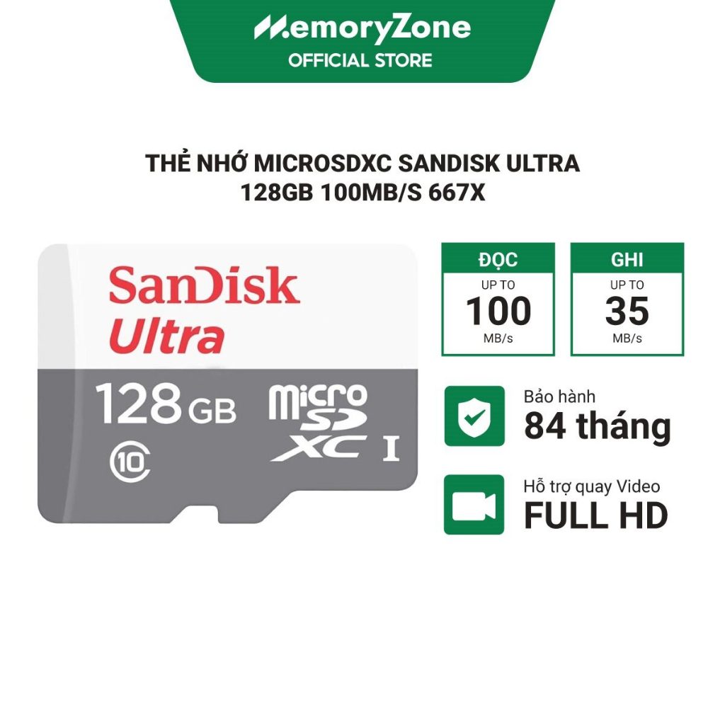 Thẻ Nhớ MicroSDHC / MicroSDXC SanDisk Ultra 32GB - 64GB - 128GB 100MB/s 667x | Shopee Việt Nam