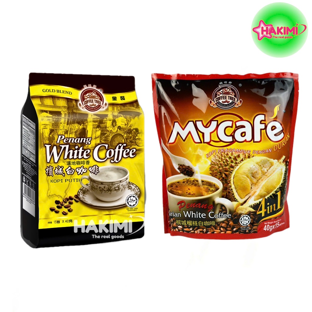 Cà Phê Hòa Tan Malaysia Các Vị MYCAFE/GOLD BLEND - Penang Durian White Coffee 40g x15 (15 Gói ...