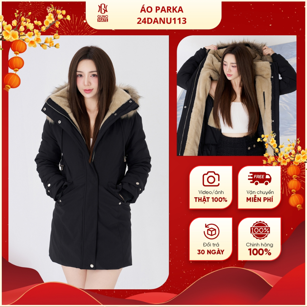 Áo khoác Parka dư xịn lót lông cao cấp cho NỮ GUNO VIỆT NAM 24DANU113 ...