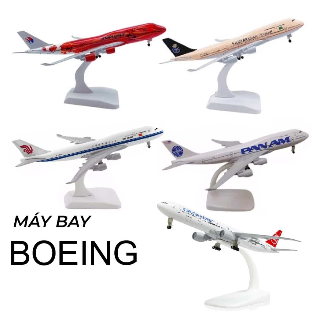 Mô hình máy bay bằng kim loại có bánh Boeing B737 B747 B777 B787 các ...