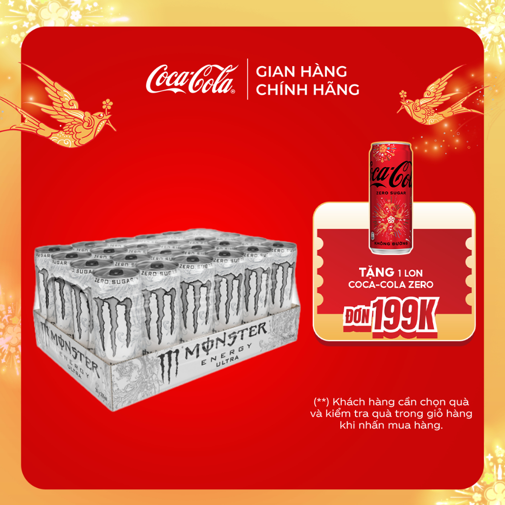 Lốc 24 Lon Nước Giải Khát Tăng Lực Monster Energy Ultra Zero 355ml/Lon ...