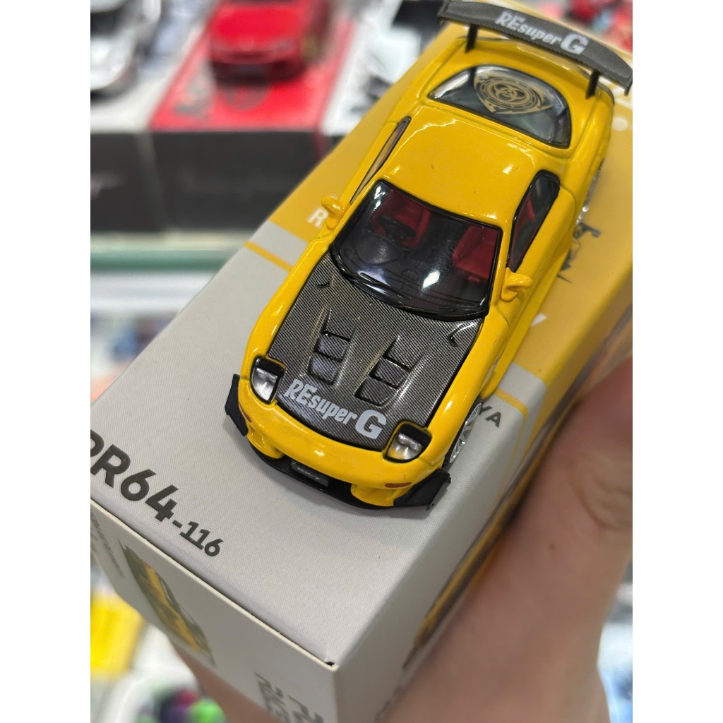 Xe Mô Hình Mazda RX-7 (FD3S) RE-AMEMIYA WIDEBODY YELL 1:64 PopRace ( Yellow ) | Shopee Việt Nam