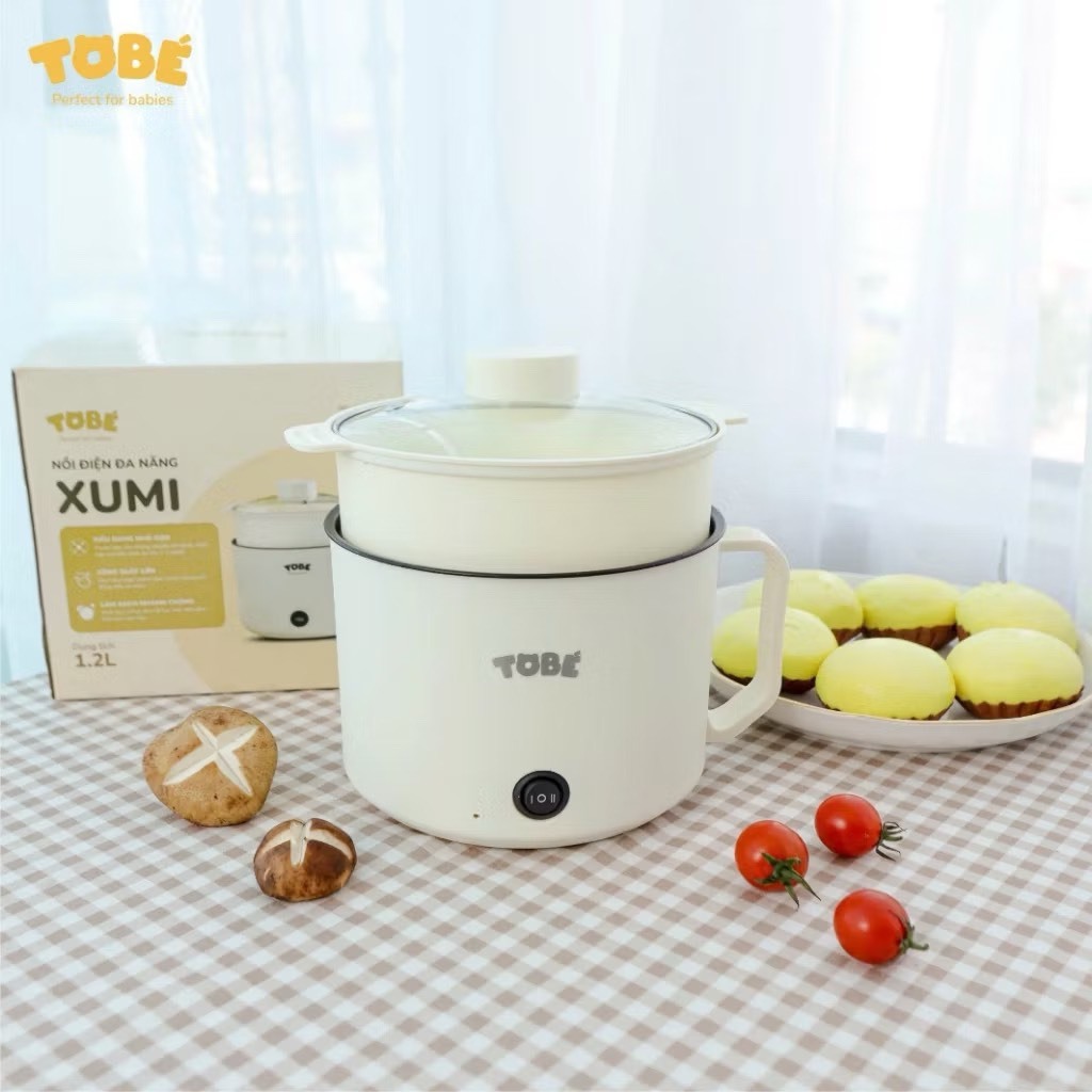 NỒI NẤU ĐIỆN ĐA NĂNG XUMI CHỐNG DÍNH 1.2 lít Đa Năng CÓ XƯỞNG HẤP Bảo ...