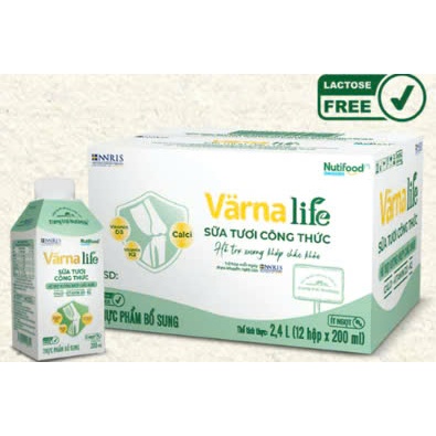 Thùng 12 hộp Varna Life sữa tươi công thức hỗ trợ xương khớp chắc khỏe ...