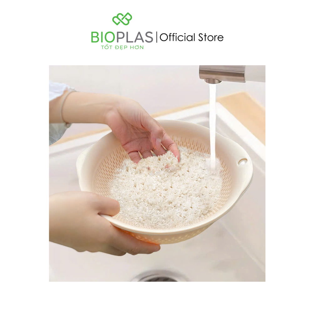 Bộ thau rổ gạo Biohome 24cm 28cm - Vo gạo - Sàn lọc - Sơ chế thực phẩm - Tiện lợi | Shopee Việt Nam