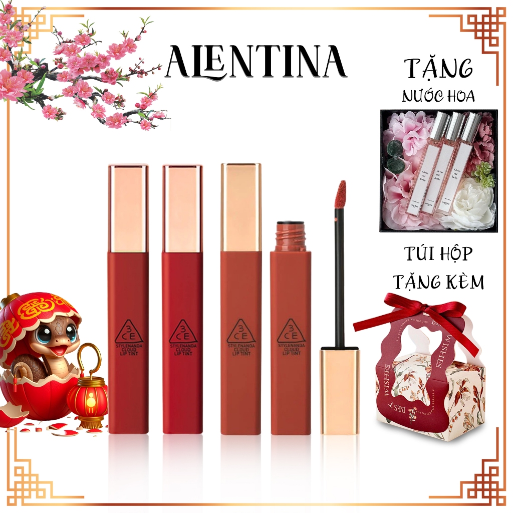 Son kem lì 3CE Cloud Lip Tint Immanence Macaron Red Needful Live A ...