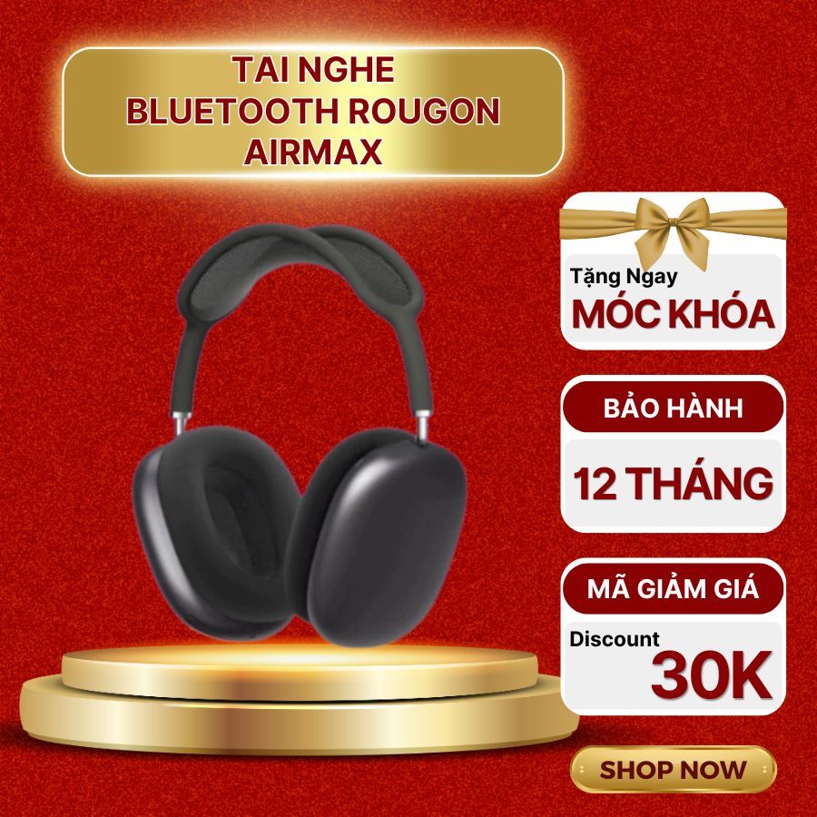 Tai Nghe Bluetooth ROUGON AIRMAX Chụp Tai Có Micro Đàm Thoại - Hỗ Trợ Thẻ Nhớ SD,Nghe Nhạc ...