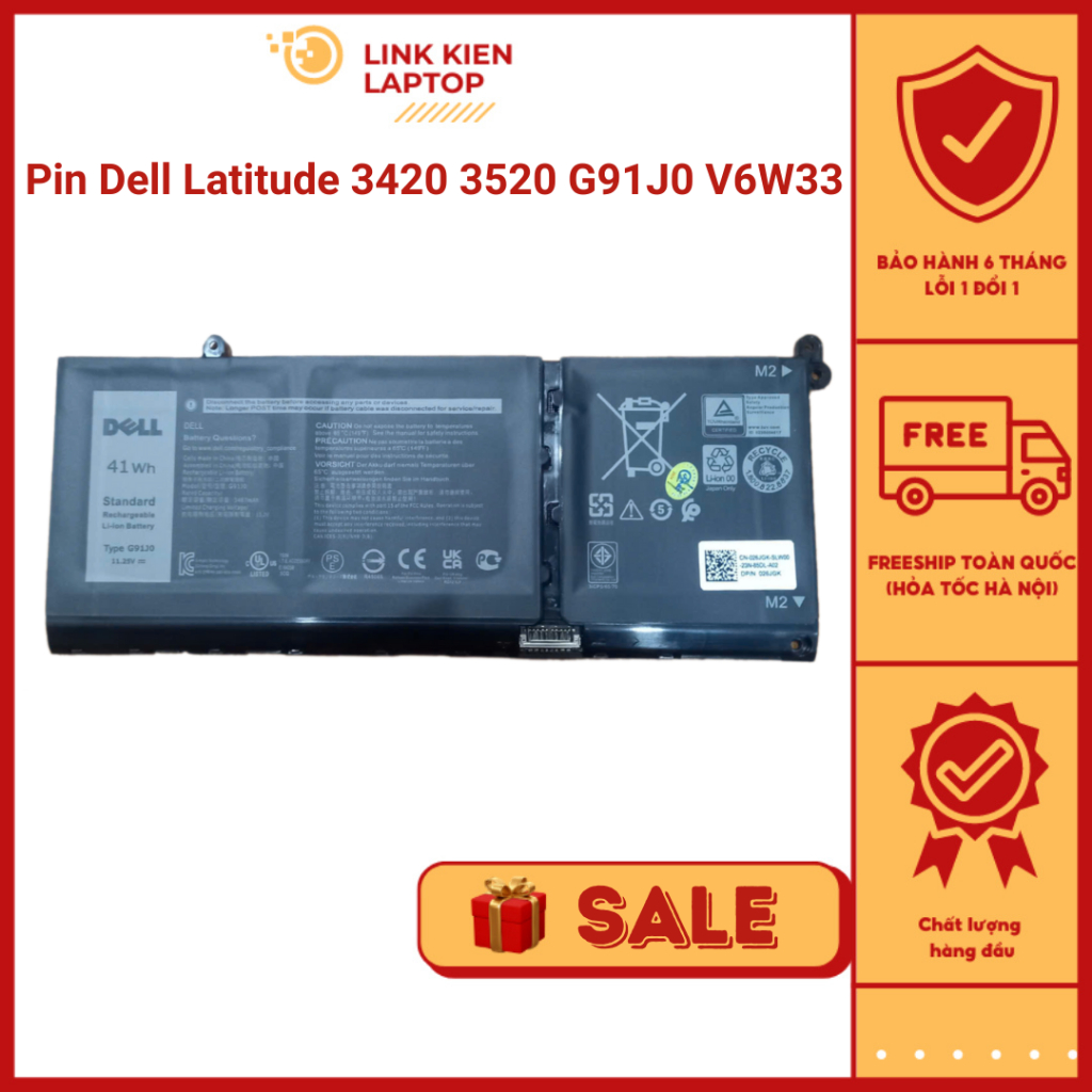 Pin Dell Latitude 3420 G91J0 V6W33 - Latitude 3320 3420 3520 Vostro ...