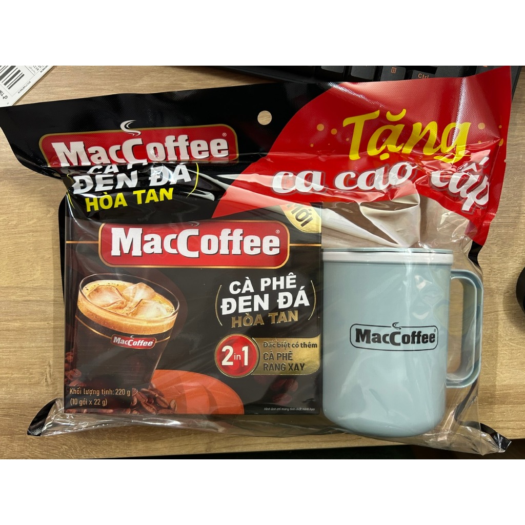 Cà Phê Đen Đá 2in1 Maccoffee - 220g (10 Gói x22g) | Shopee Việt Nam
