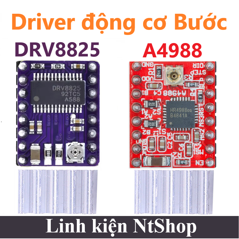 Module điều khiển động cơ Bước A4988 / DRV8825 Driver động cơ Step ...