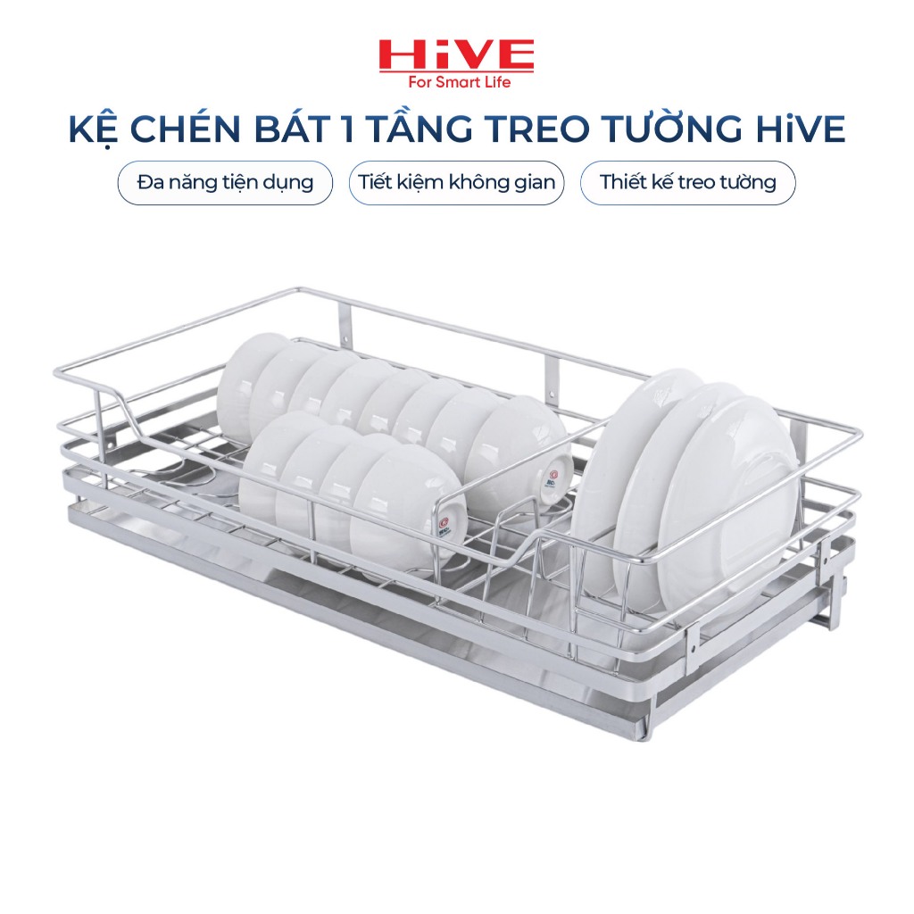 Kệ chén bát treo tường 1 tầng HiVE Inox 304 | Shopee Việt Nam