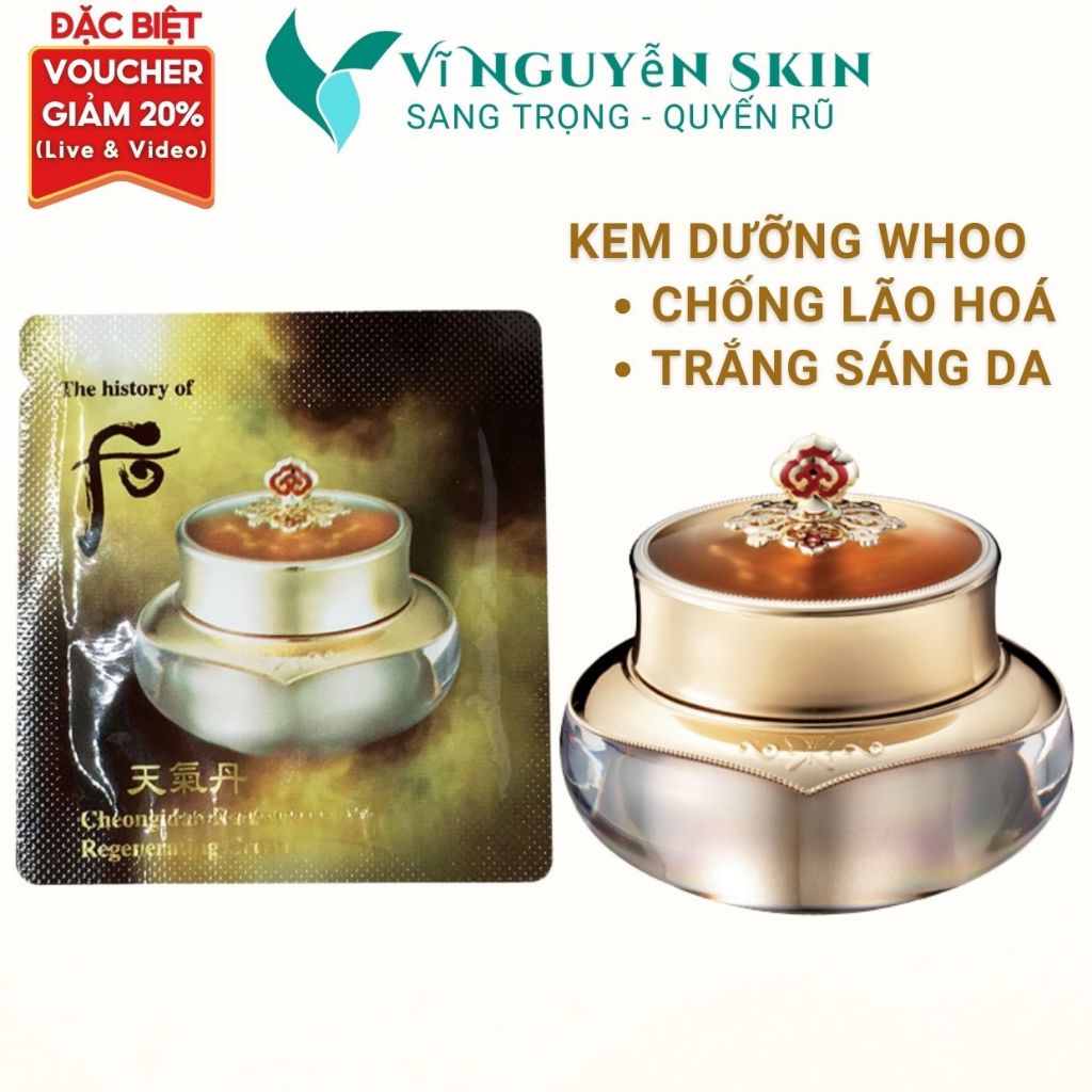 10 Gói Kem dưỡng Whoo Phục Hồi Tái Sinh Cao Cấp Radiant Regenerating ...