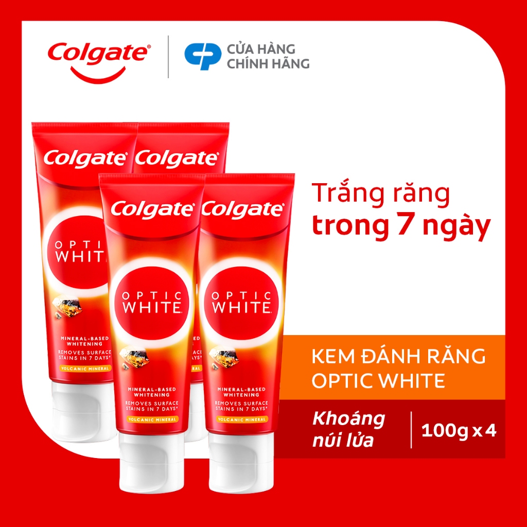 [HB Gift] Bộ 4 Kem Đánh Răng Colgate trắng răng Optic White trắng trong ...