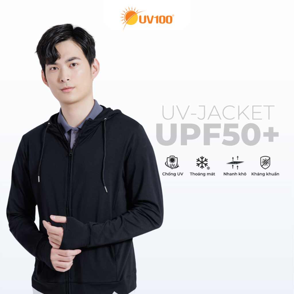 [Hàng mới về] Áo khoác chống nắng nam UPF50+ UV100 AA24087 vải cotton lụa siêu thoáng mát ...