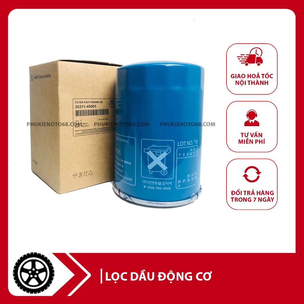 Lọc dầu động cơ, lọc nhớt xe Hyundai County, Mighty 3.5 tấn động cơ ...