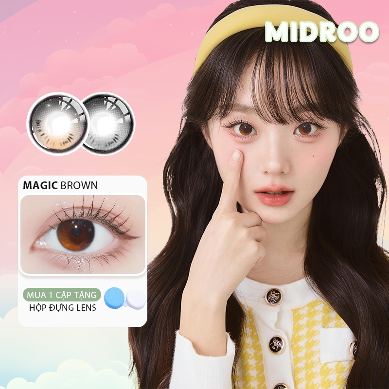 Midroo Contact Lens 14,2mm Magic Độ 0-6 Cặp Kính áp tròng màu Sử dụng ...