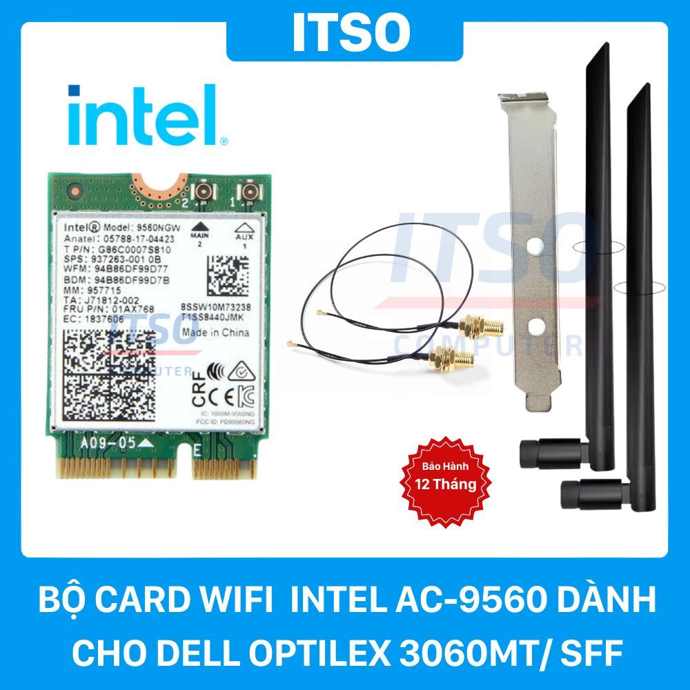 Bộ card WIFI Intel AC-9560 M.2 dành cho Dell Optilex 3060 | Shopee Việt Nam
