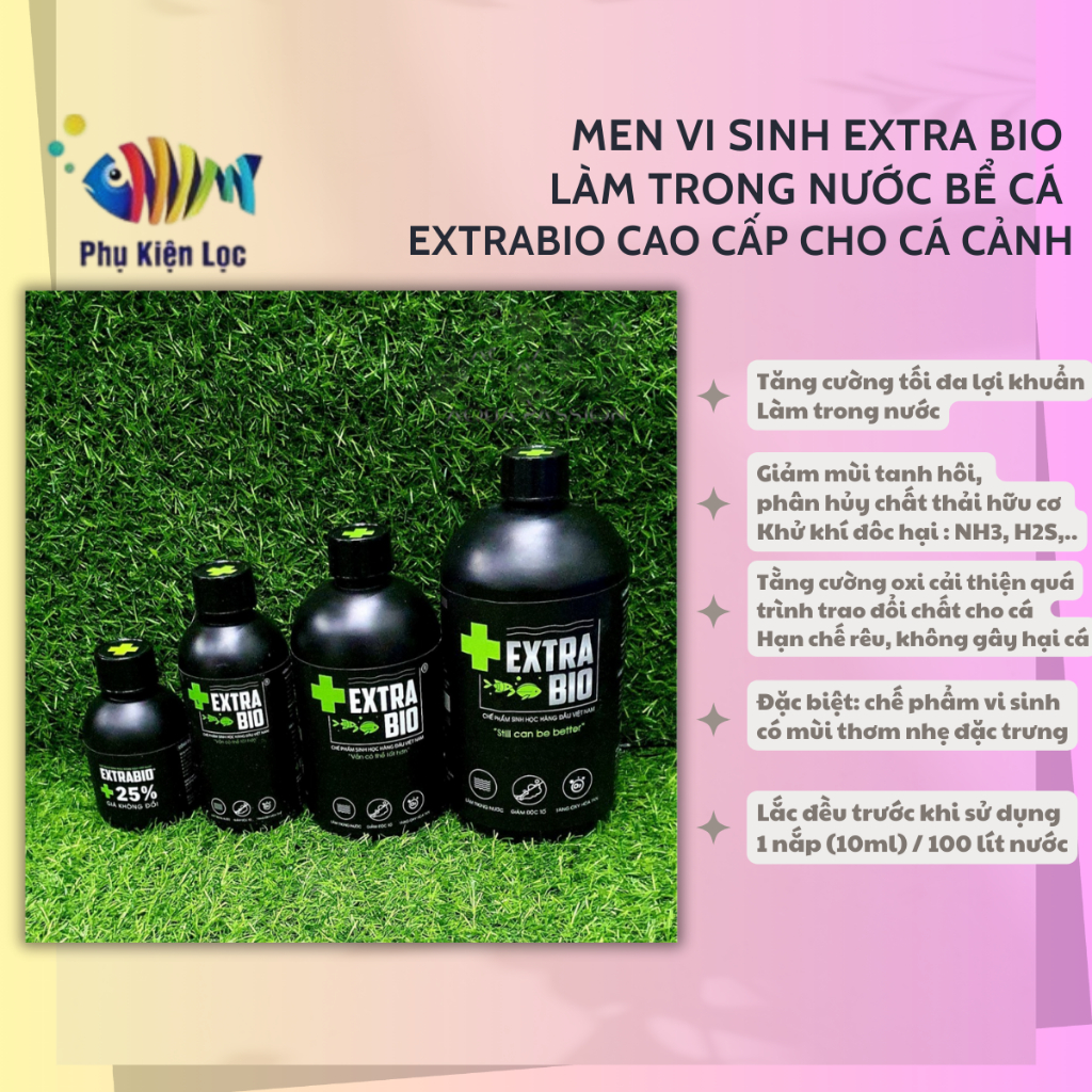 Men Vi Sinh Extra Bio làm trong nước bể cá - ExtraBio cao cấp cho cá cảnh | Shopee Việt Nam