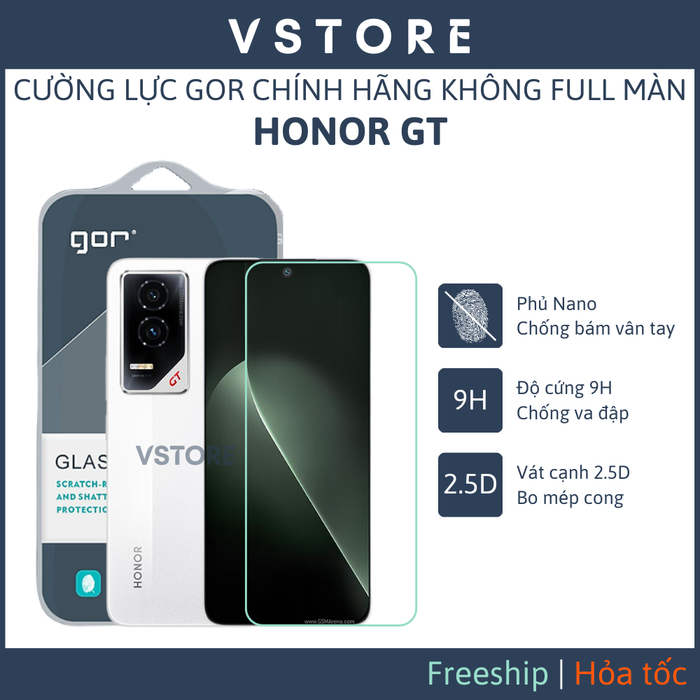 Cường lực GOR Honor GT trong suốt KHÔNG FULL MÀN chính hãng VSTORE HCM ...