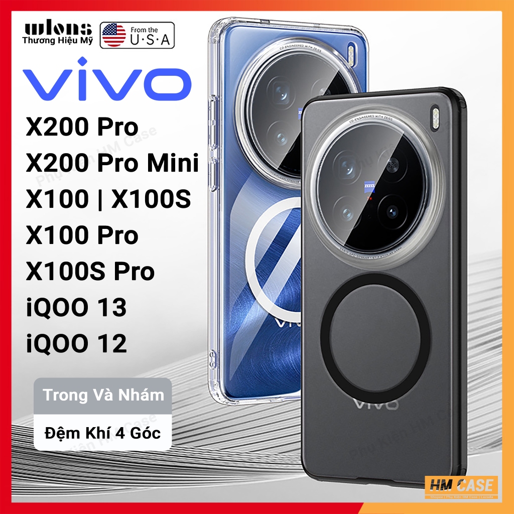 Ốp Lưng Wlons Chống Sốc Vivo X200 Ultra X200 Pro X200 Pro Mini X200S X100 X100S X100 Pro X100S ...
