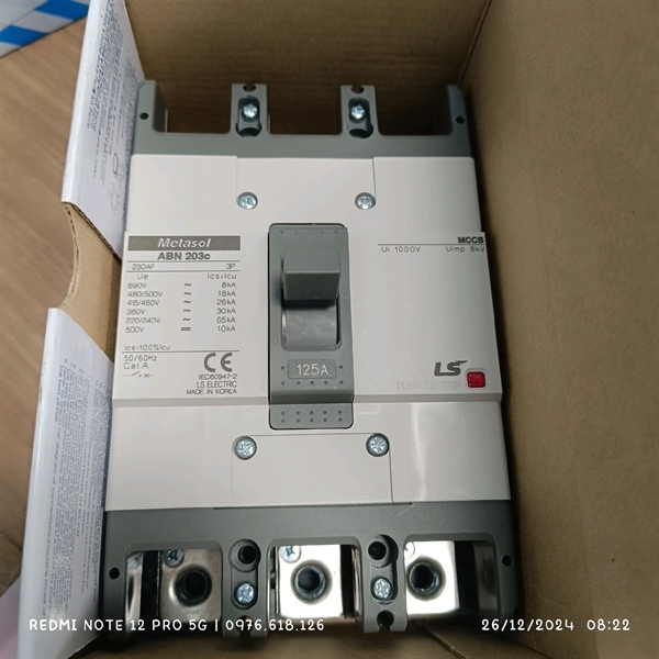 Aptomat khối MCCB ABN203c 3P 125A LS | Shopee Việt Nam