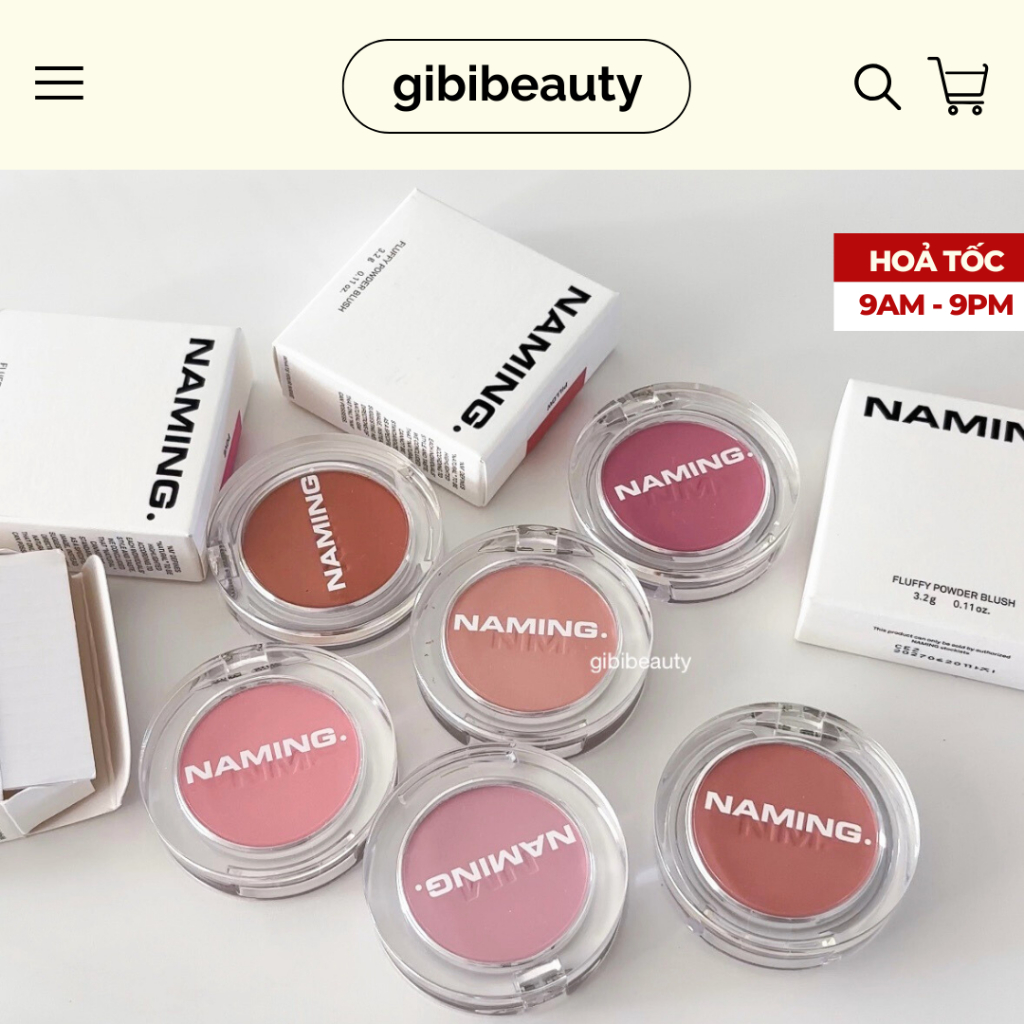 Má hồng NAMING Fluffy Powder Blush | Shopee Việt Nam