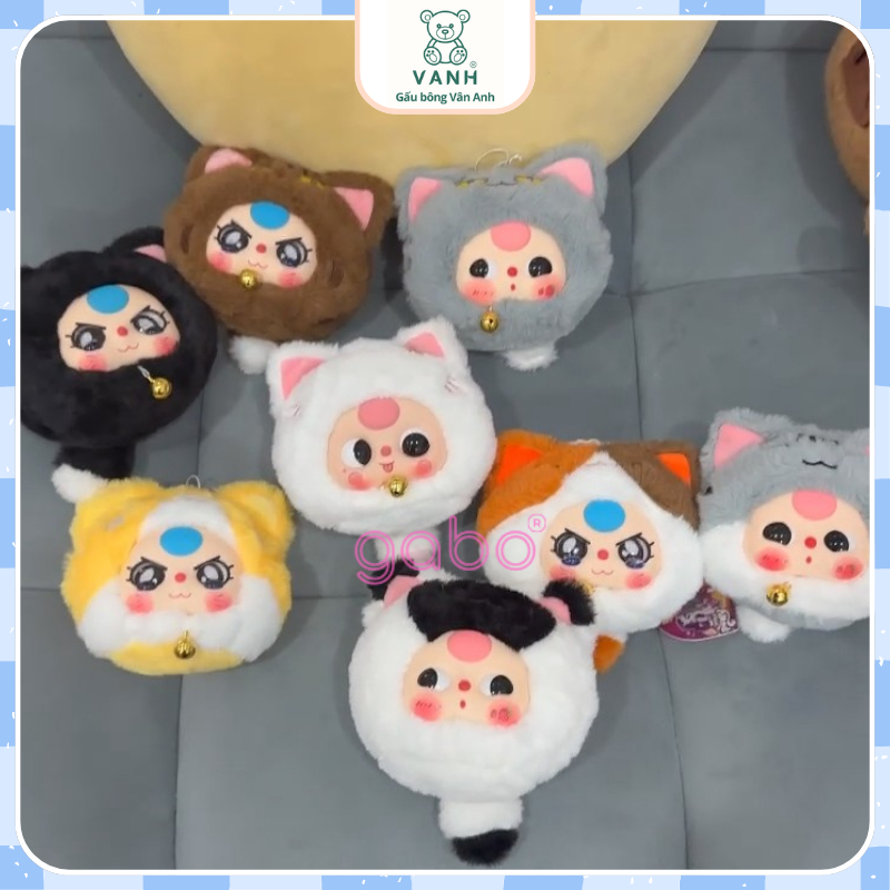 Blind Box Baby three Bé Ba Mèo thần tài Lucky cat mini, blind box thỏ ...