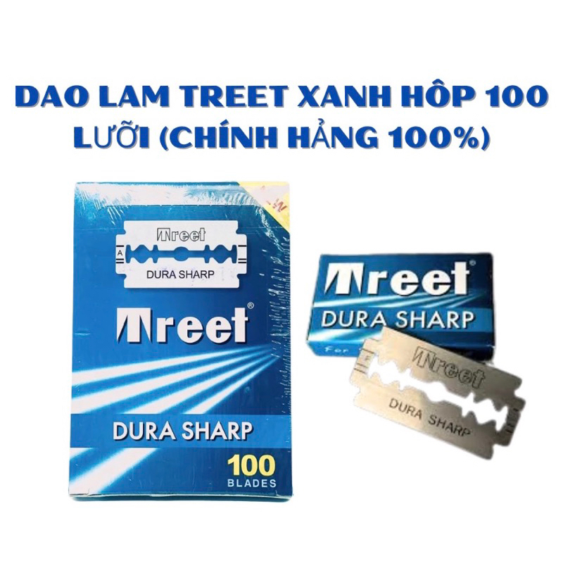 Dao lam TREET xanh 1 hộp 100 lưỡi | Shopee Việt Nam