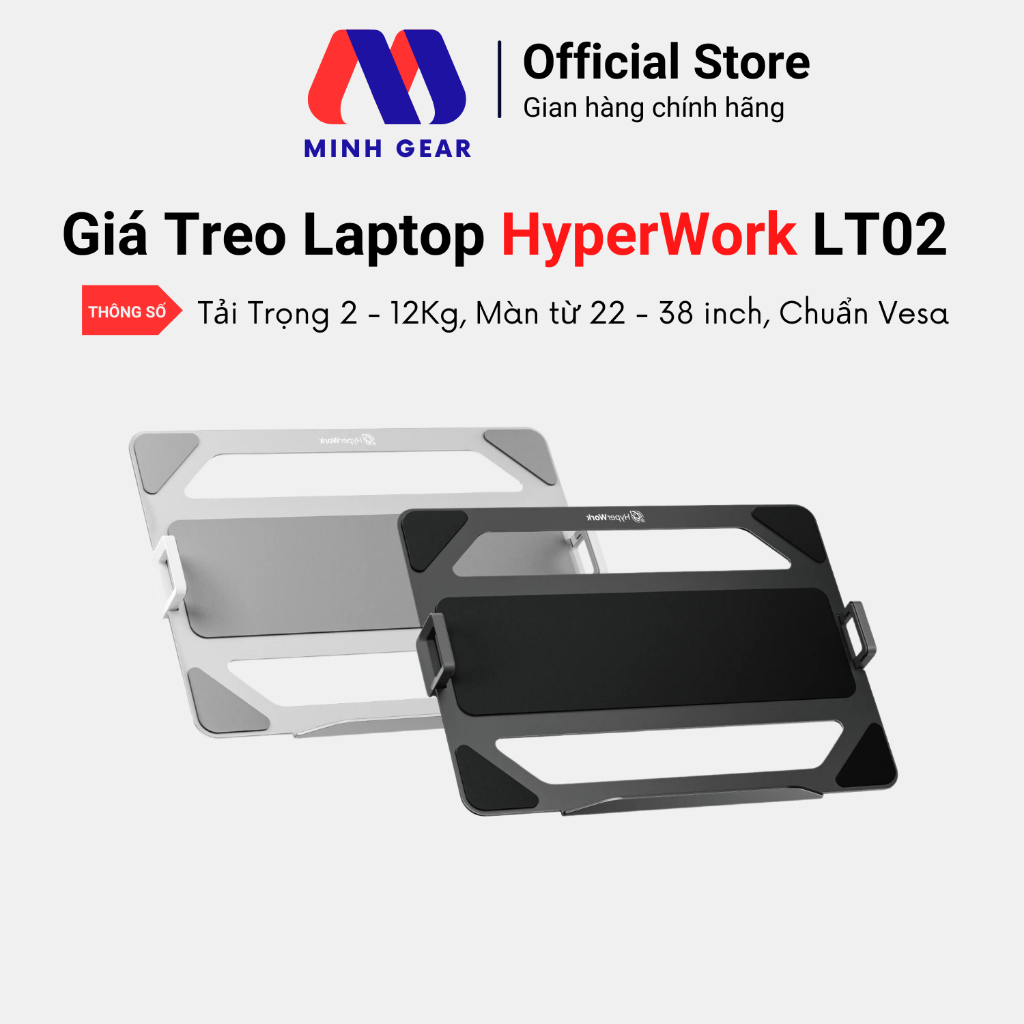 Giá treo laptop ngàm Vesa HyperWork LT02 / LT01 - G2 tải trọng tối đa lên tới 9kg | Shopee Việt Nam