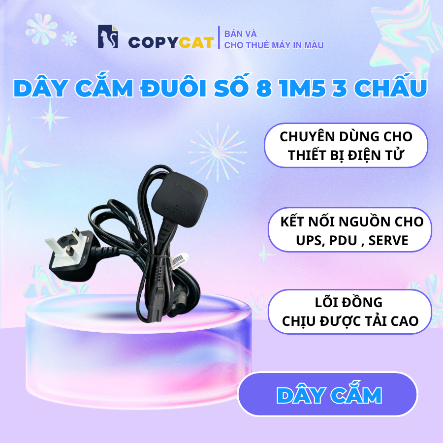 Dây cắm đuôi số 8 1m5 3 chấu | Shopee Việt Nam