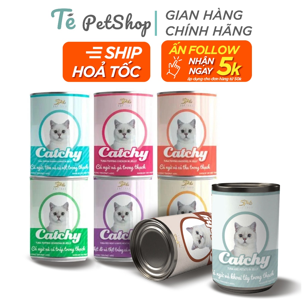 [Lon 400g] Pate Catchy cho mèo ngon hấp dẫn, nhiều vị thơm ngon ...