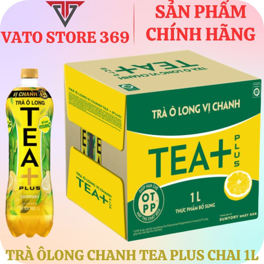 Trà ô long vị chanh TEA+ PLUS chai 1L | Shopee Việt Nam