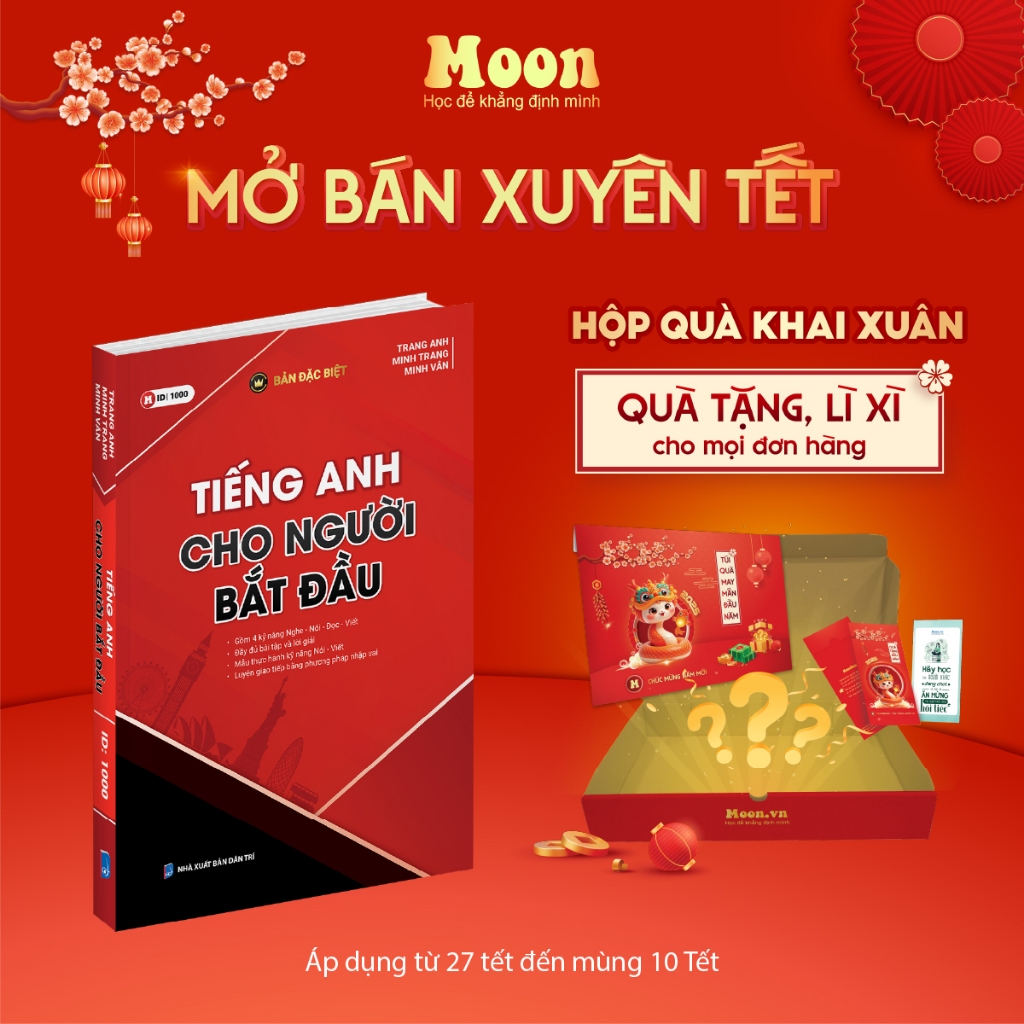 Sách Tiếng anh cho người bắt đầu Moonbook | Shopee Việt Nam