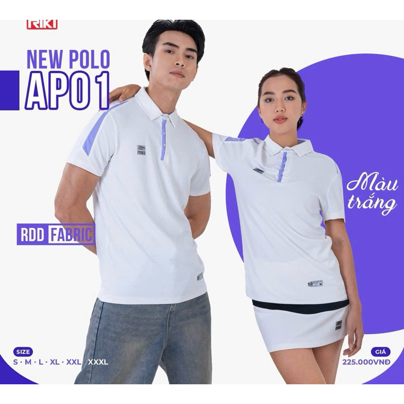 Áo polo thể thao RIKI AP01 siêu xinh , chất vải xịn xò, đường may tỉ mỉ ...