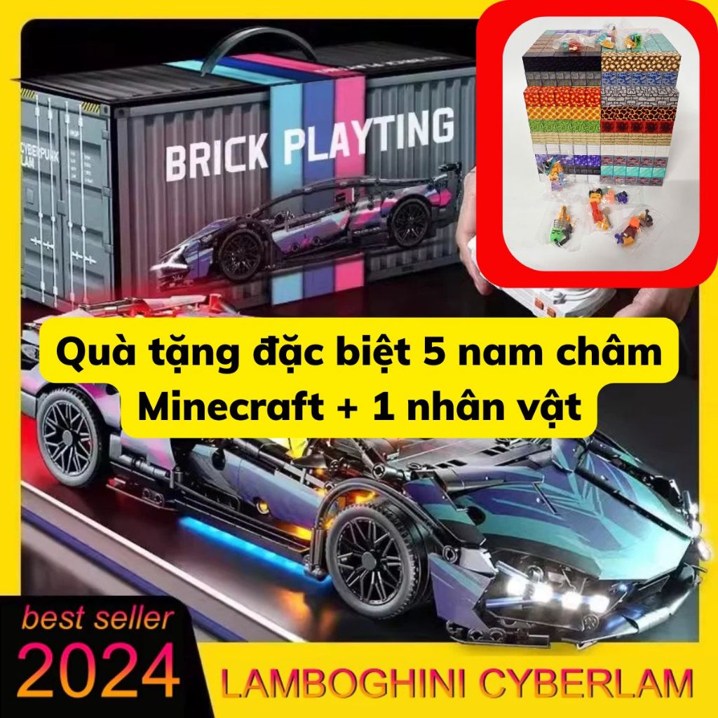 Mô hình lắp ráp siêu xe technic Lambo Cyberpunk Lam tỉ lệ 1:14 1314 PCS ...
