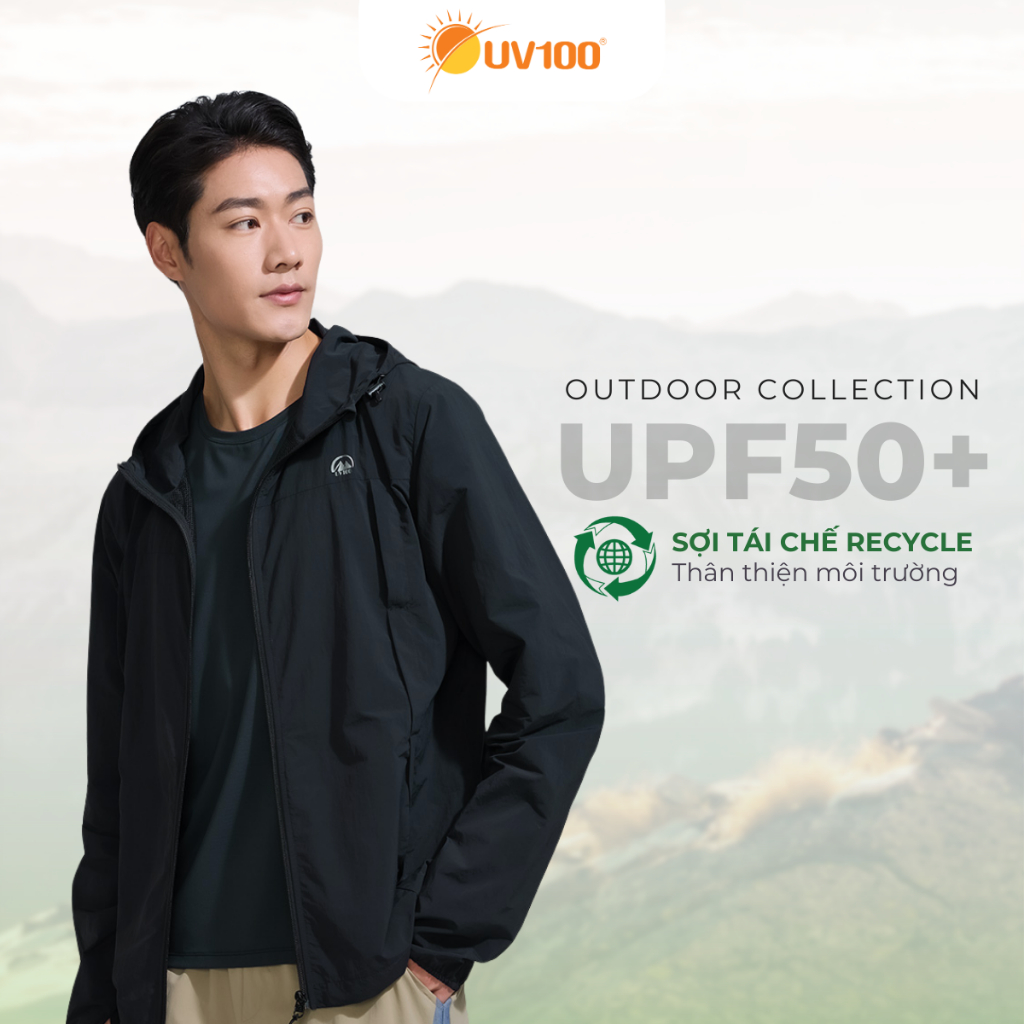 UPF50+ | Áo khoác chống nắng nam UV100 Suptex-REC AA24005 sợi tái chế bảo vệ môi trường | Shopee ...
