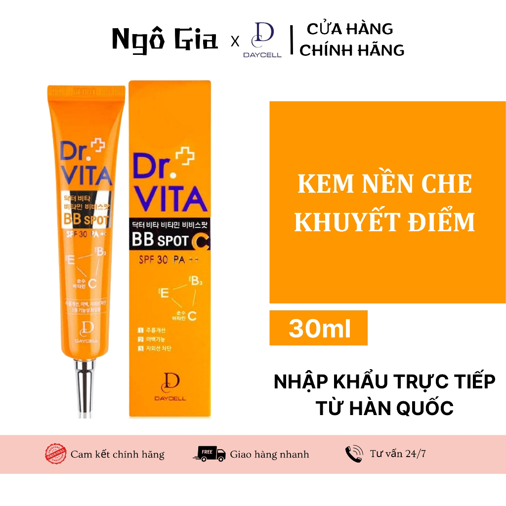 (Date 3.2026) Kem nền BB Cream Dr.Vita Spot – Daycell Vitamin BB Spot ...