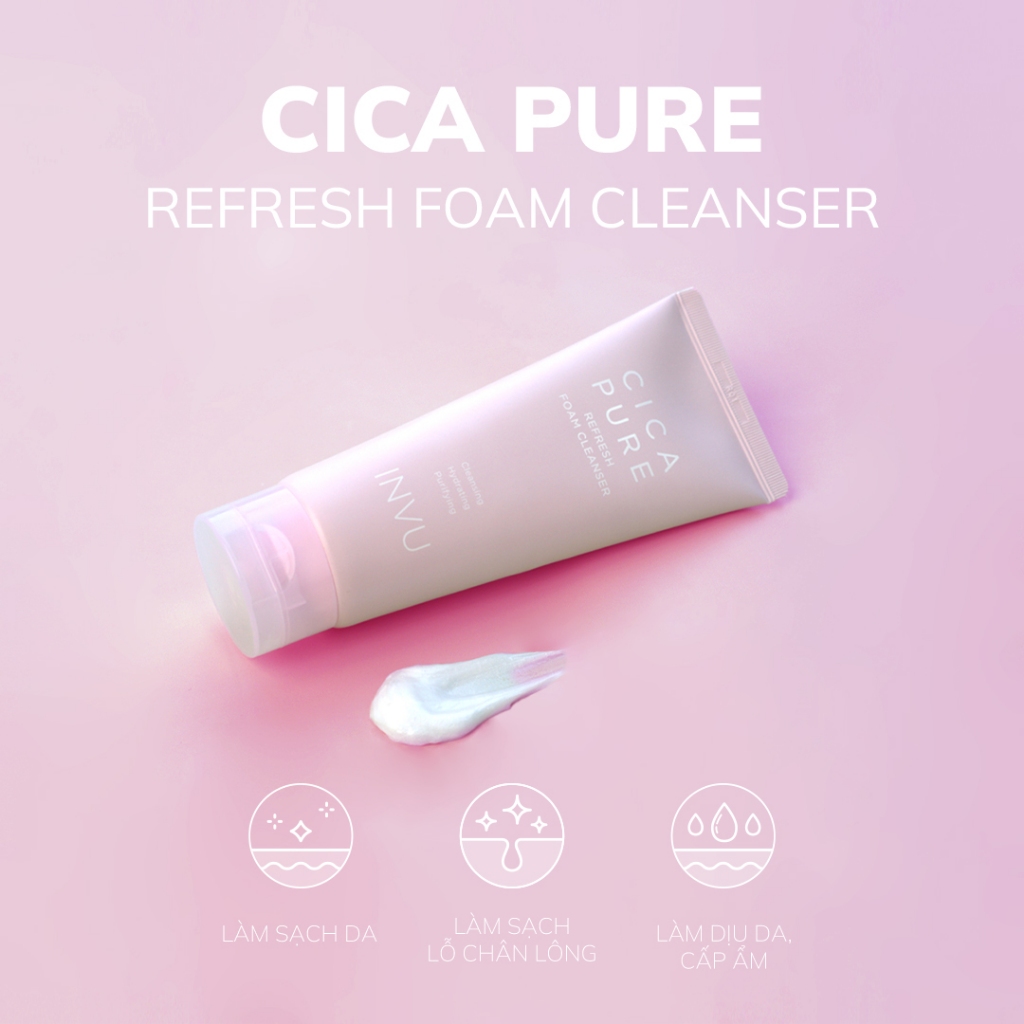 [INVU] Sữa Rửa Mặt Tạo Bọt Cho Da Nhạy Cảm INVU Cica Pure Refresh Foam ...