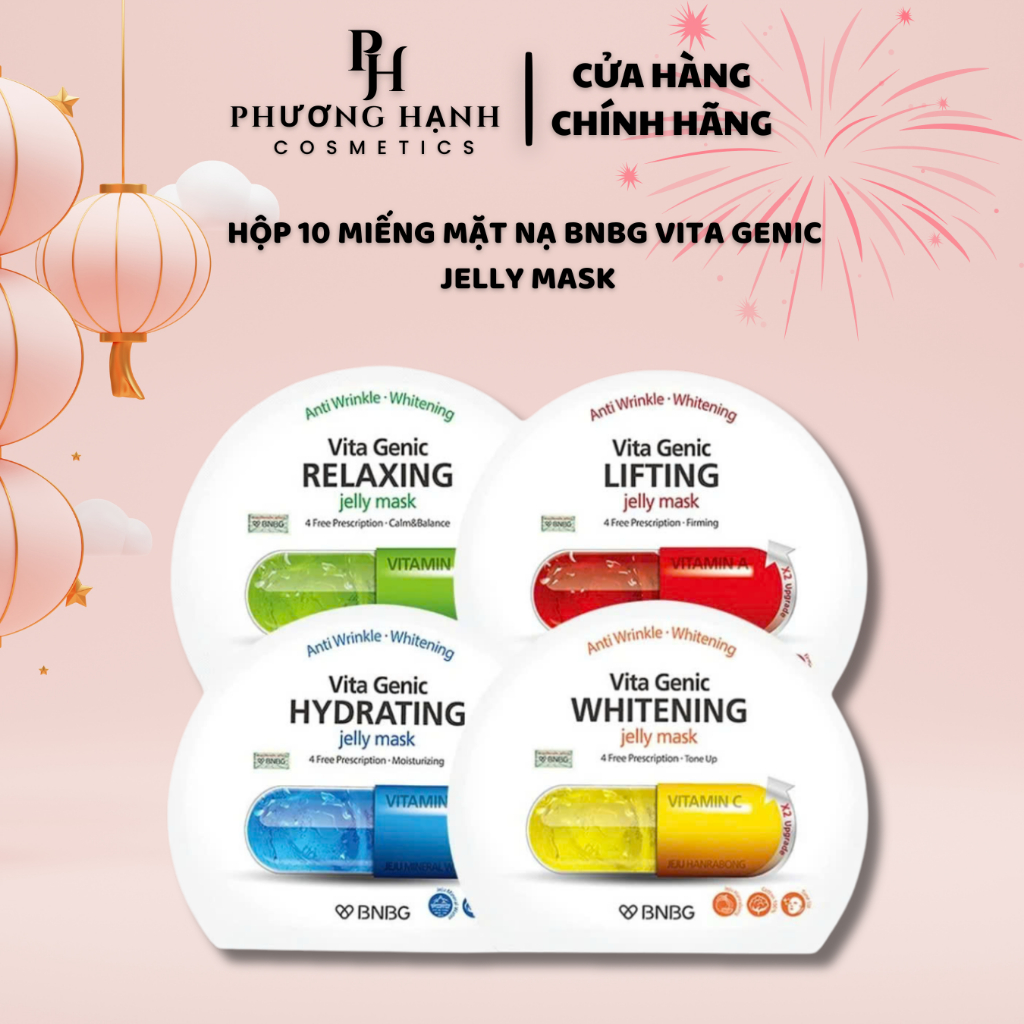 Hộp 10 Miếng Mặt Nạ BNBG VITAGENIC, SKINBOOSTER, TRÀM TRÀ Hàn Quốc ...