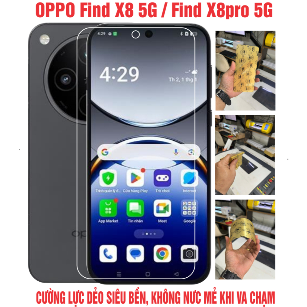 Cường lực dẻo OPPO Find X8 5G / Find X8pro 5G Bảo vệ màng hình chống va ...