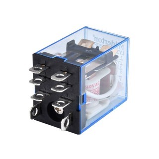 Rơ le kính LY2N-J, relay trung gian 8 chân dẹp lớn có đèn giá rẻ điện áp 12VDC, 24VDC, 220VAC ...