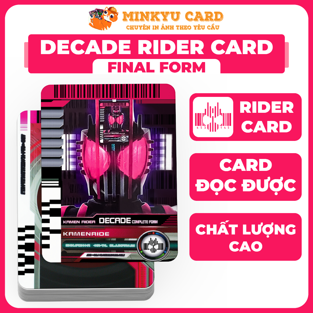 [CARD IN] Thẻ bài Kamen Rider Decade [RIDER CARD] Kamen rider Final ...