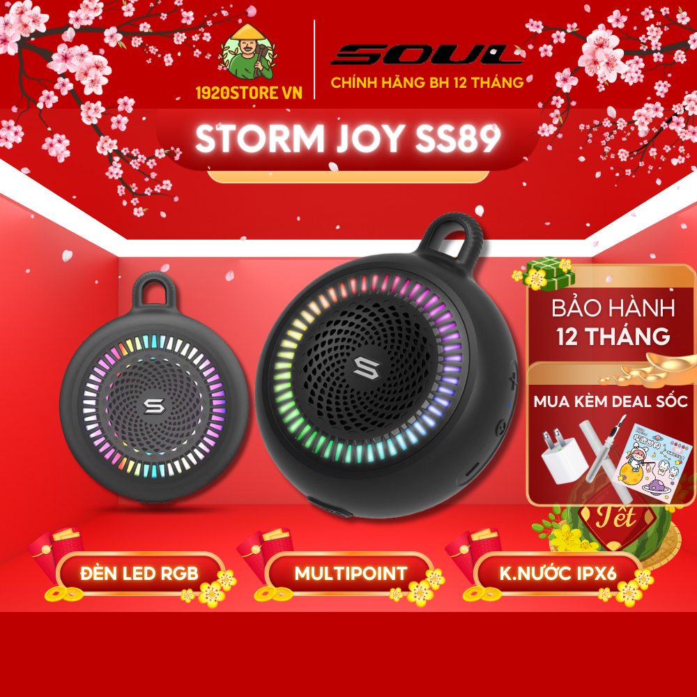 Loa Bluetooth Soul Storm Joy SS89, BT 5.3, Công Suất Tối Đa 5W, Kháng ...