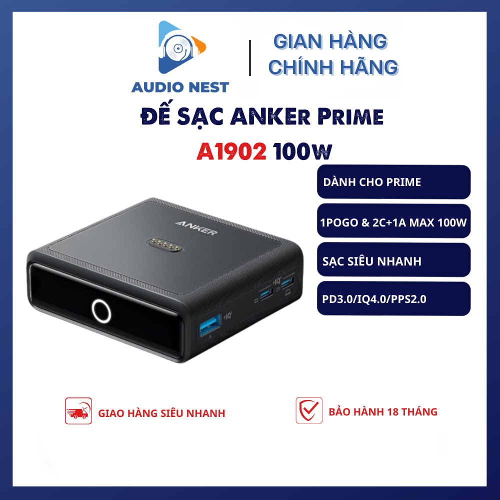 Đế sạc không dây Anker Pogo A1902 Prime Power Bank, Sạc không dây - Bảo ...