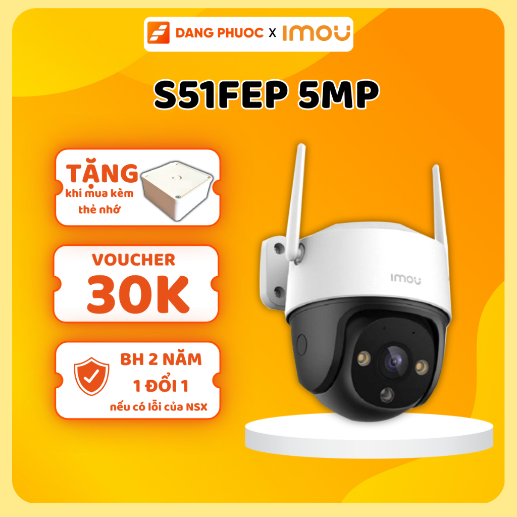 Camera IMOU ngoài trời Xoay 360, có màu ban đêm, S31FEP Cruiser SE+ ...