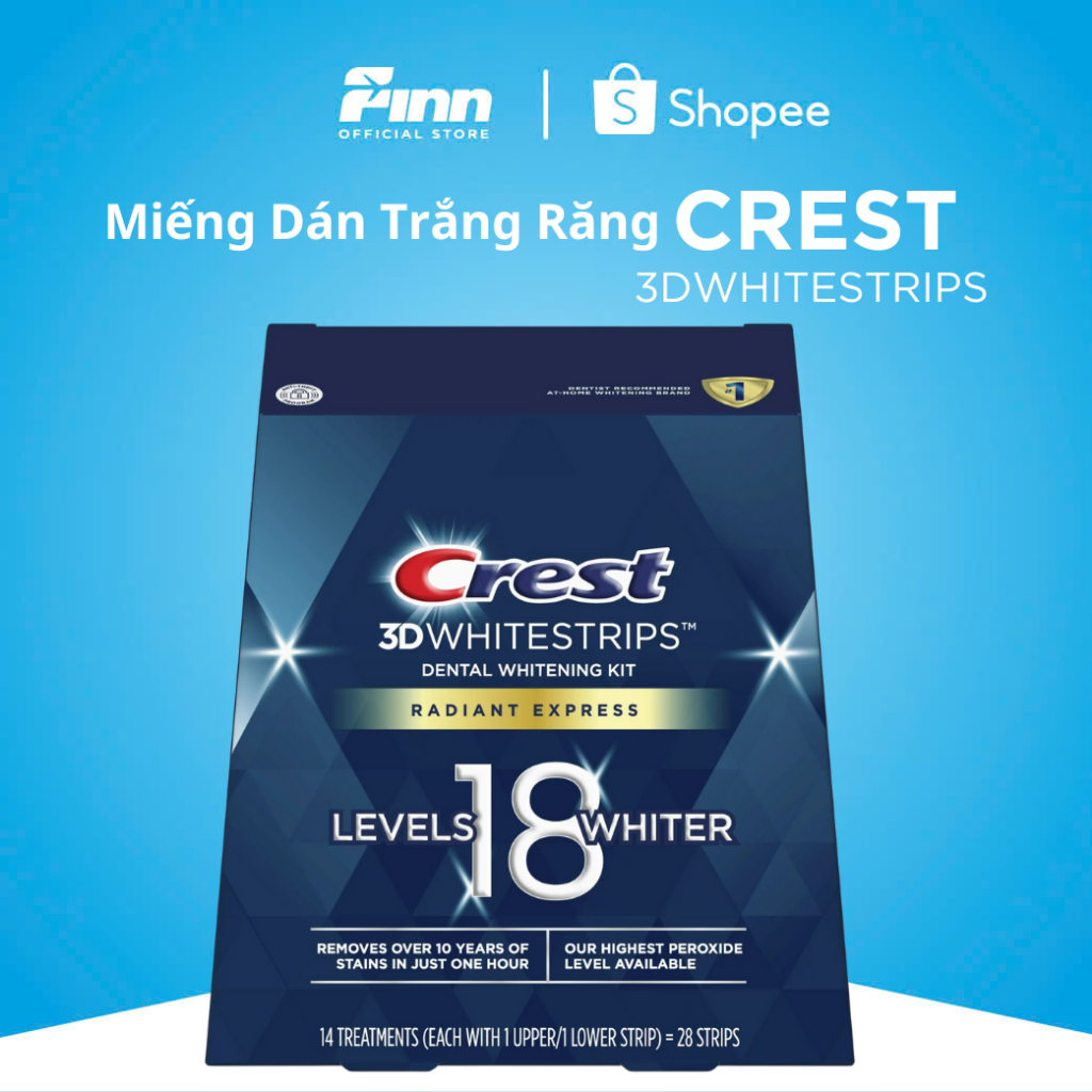 [BILL MỸ AIR] Miếng Dán Trắng Răng Crest 3D Whitestrips Radiant Express ...