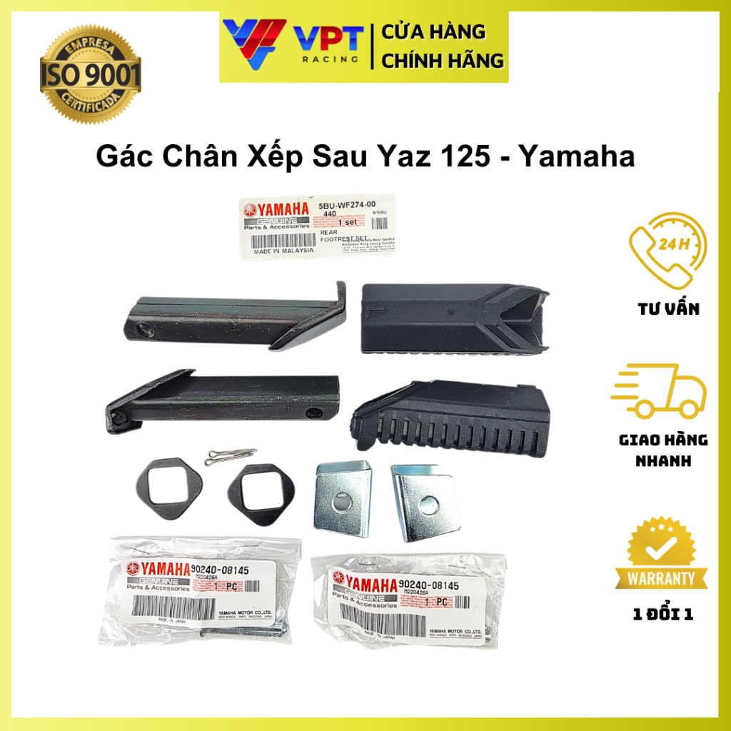 Gác chân xếp sau Y125Z, Y125ZR - chính hãng Yamaha 5BU-WF274 | Shopee ...