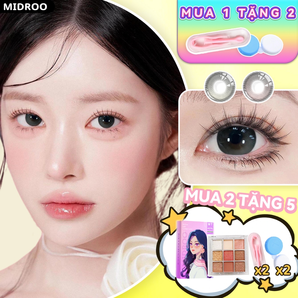 Midroo Lens 2 Chiếc 0-6 Độ Xám Lens Mắt 14.2mm Lens Cận Bana Kính áp ...