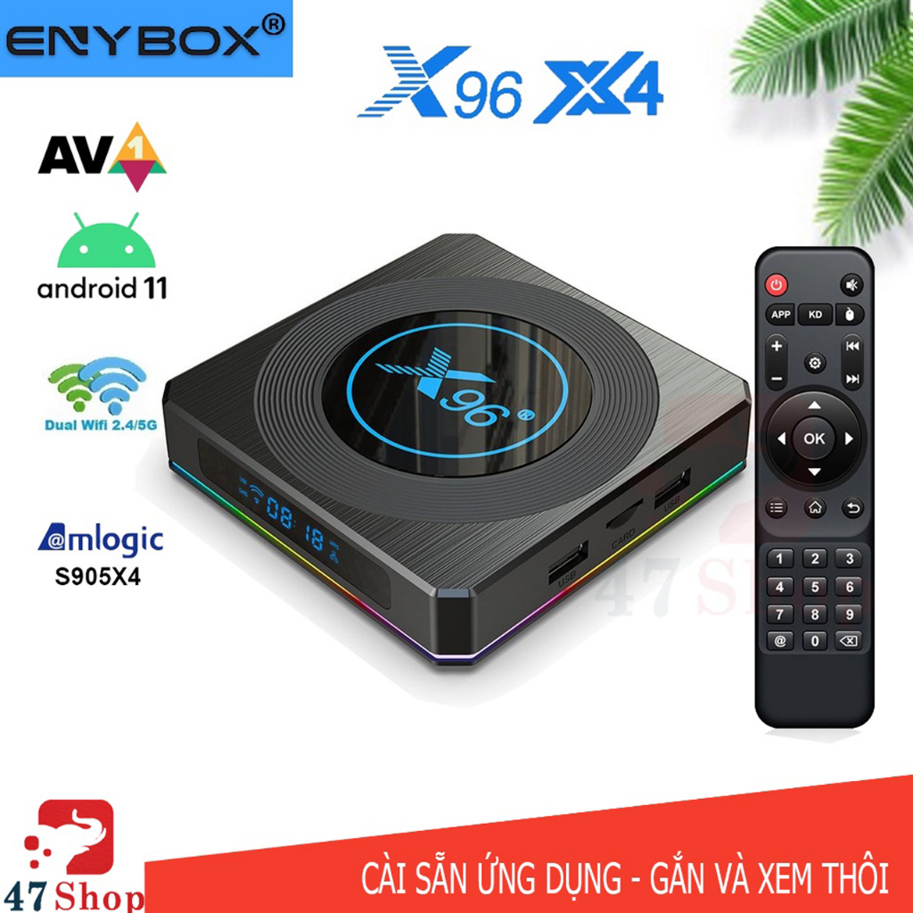 Android TV Box X96 X4 Amlogic S905X4, Android 11, Ram 4GB, Bộ nhớ trong 32GB | Shopee Việt Nam