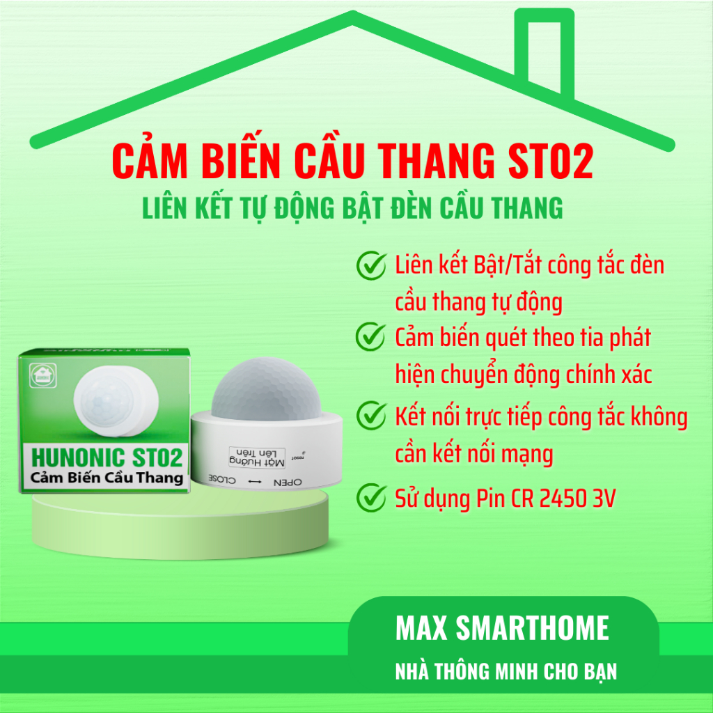 Cảm Biến Cầu Thang BLE Wifi Hunonic ST02 | Điều Khiển Tự Động, Tiết Kiệm Năng Lượng SMH6688 ...